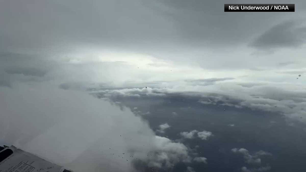 Watch video: Watch as Hurricane Hunters fly through the eye of Helene
