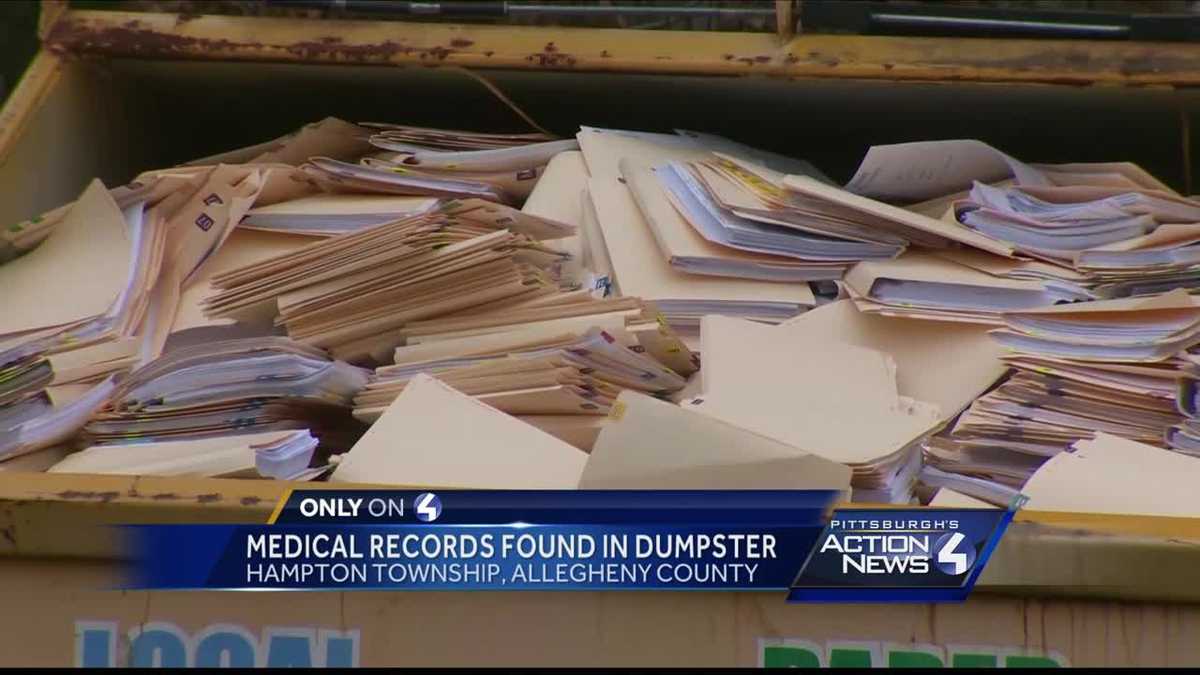 Medical records found trashed in dumpster