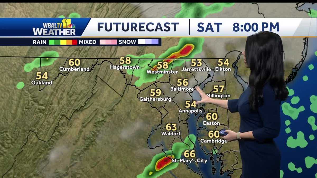 Rain showers continue throughout morning and early afternoon