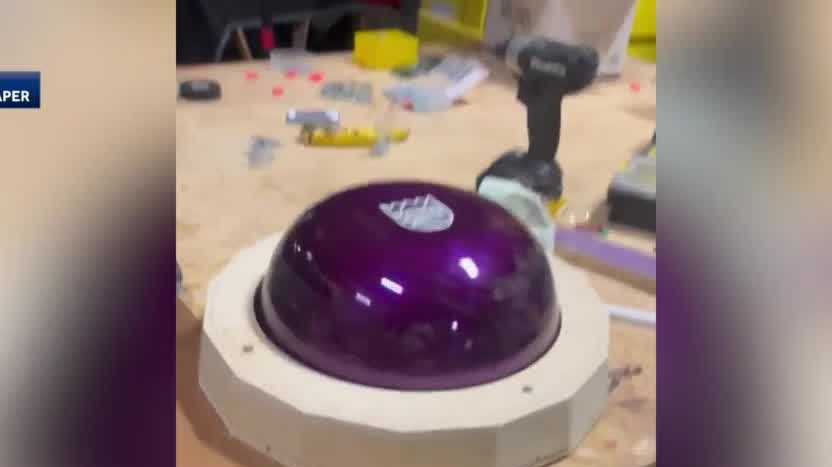 The story behind the beam button at the Kings playoff playground