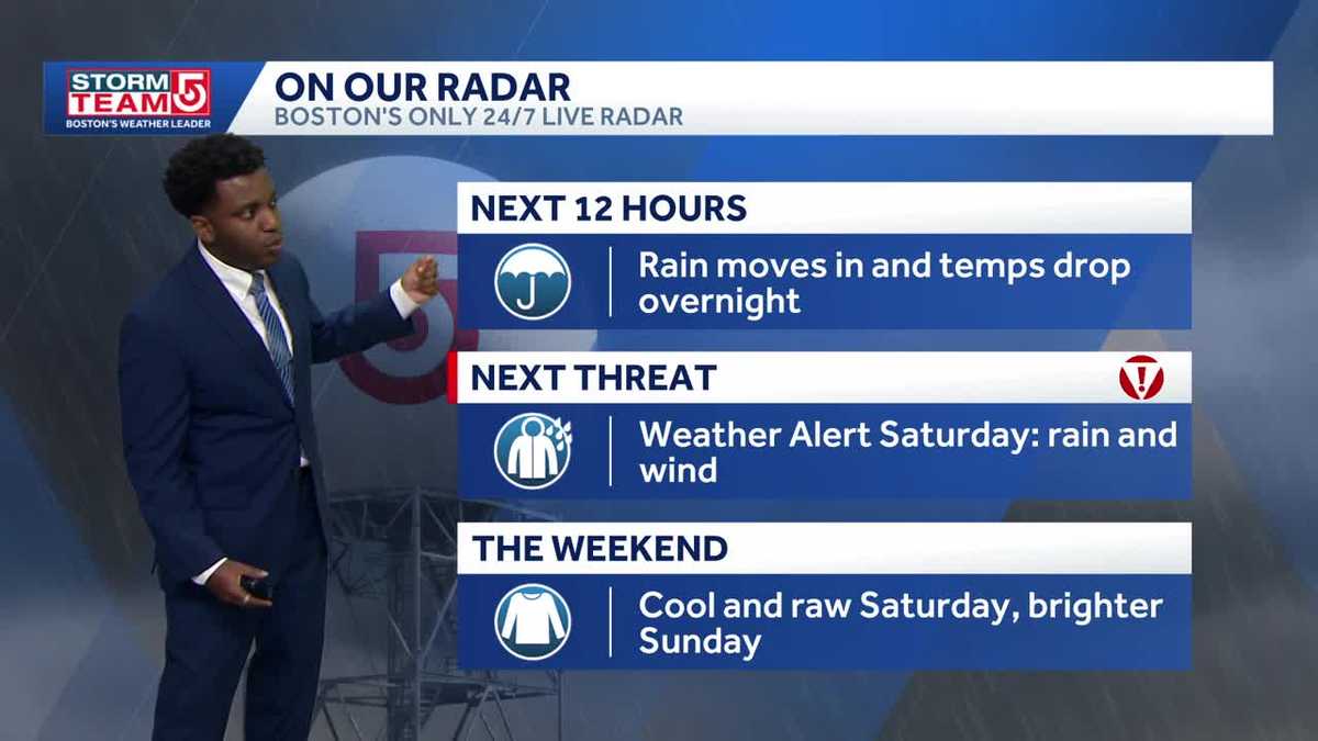 Video: Chilly rain, wind on Saturday