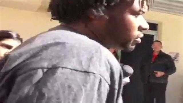 Raw Video: Donnell Godfrey taken to jail