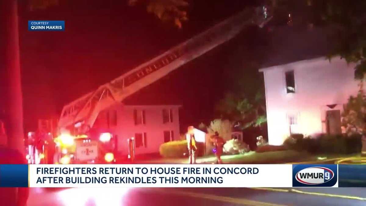 Crews get Concord fire under control after it rekindles