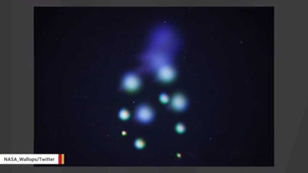 NASA Rocket Launch Creates Glowing Artificial Clouds