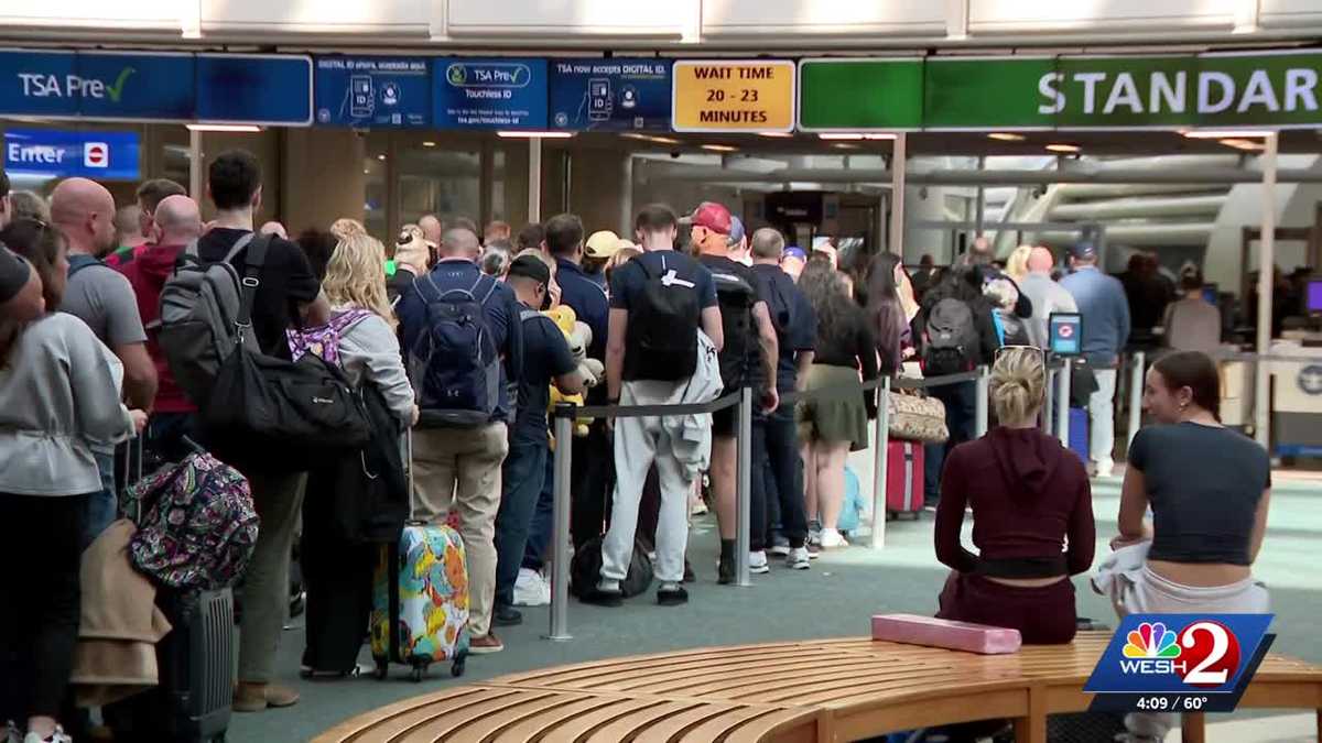 TSA wait times at MCO, weather impacts Orlando International Airport