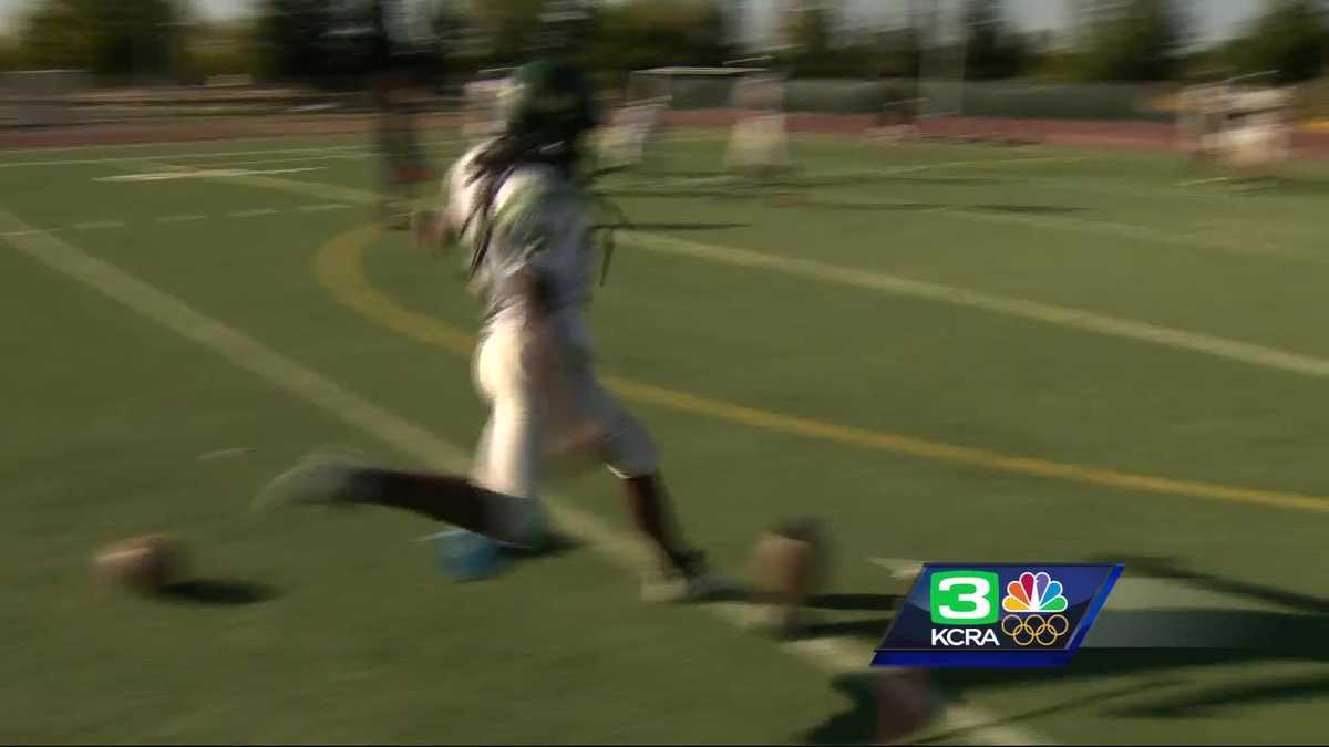 Soccer star becomes Elk Grove school's first female kicker