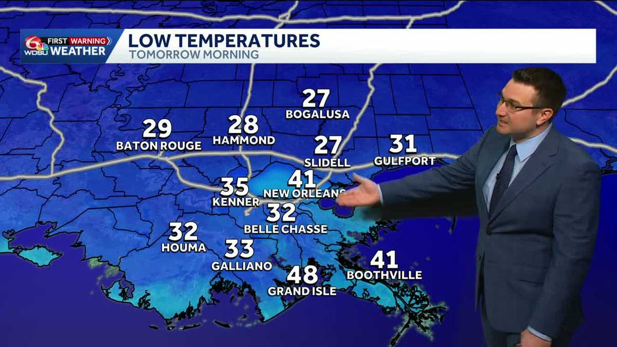 Freeze is likely tonight for parts of southeast Louisiana