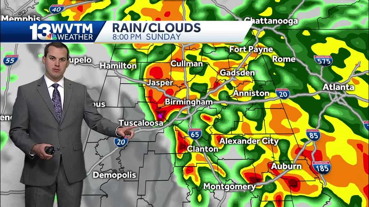 Tracking heavy rain through Sunday evening