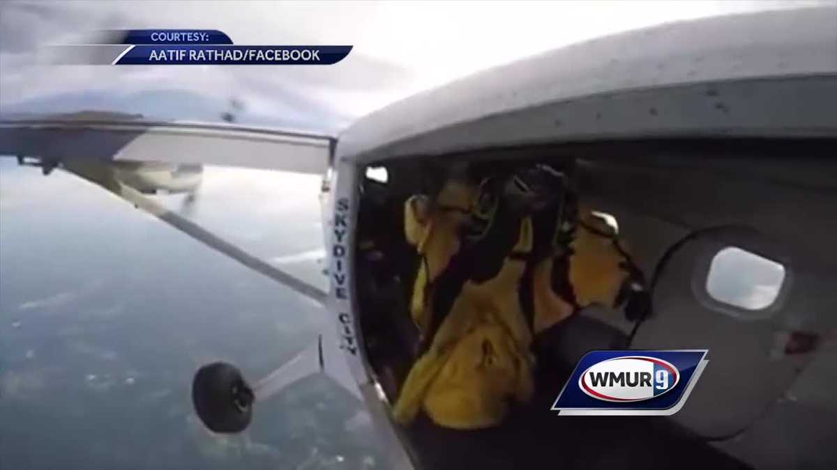 Skydiver gets stuck in tree after parachute trouble