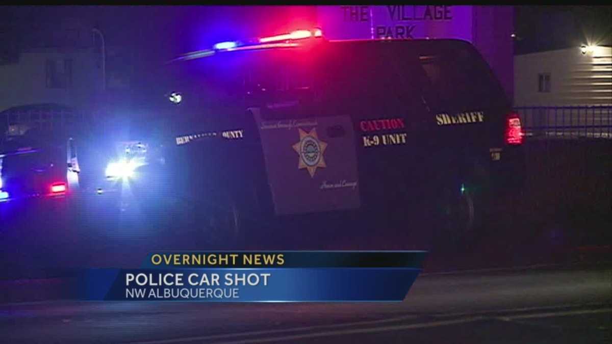 Police Car Shot Overnight