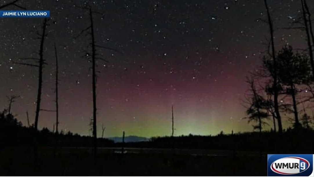Stunning shot of northern lights taken in Conway, NH Stunning shot of northern lights taken in Conway, NH