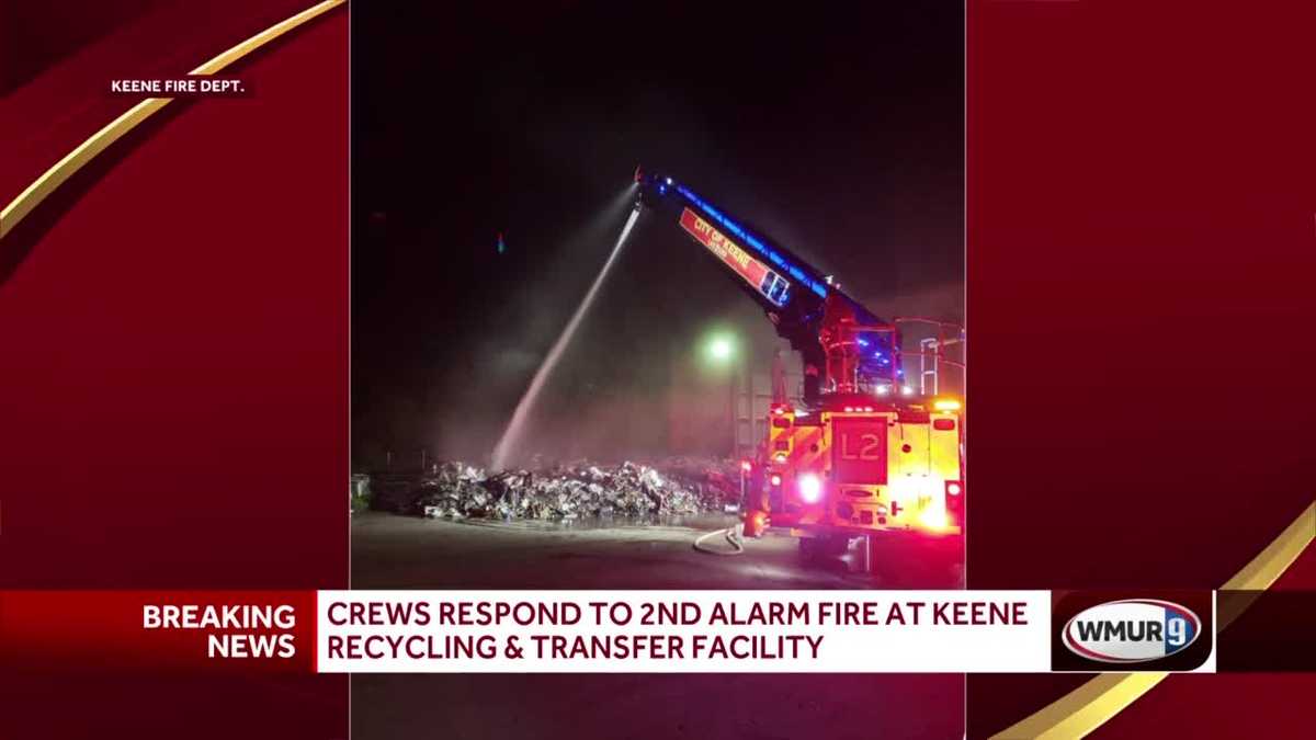 Crews battle fire at Keene recycling facility