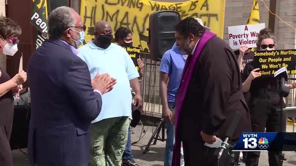 The Alabama Poor People's Campaign hold union rally for Amazon workers