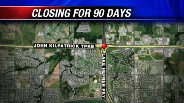 Portion of Kilpatrick Turnpike to close