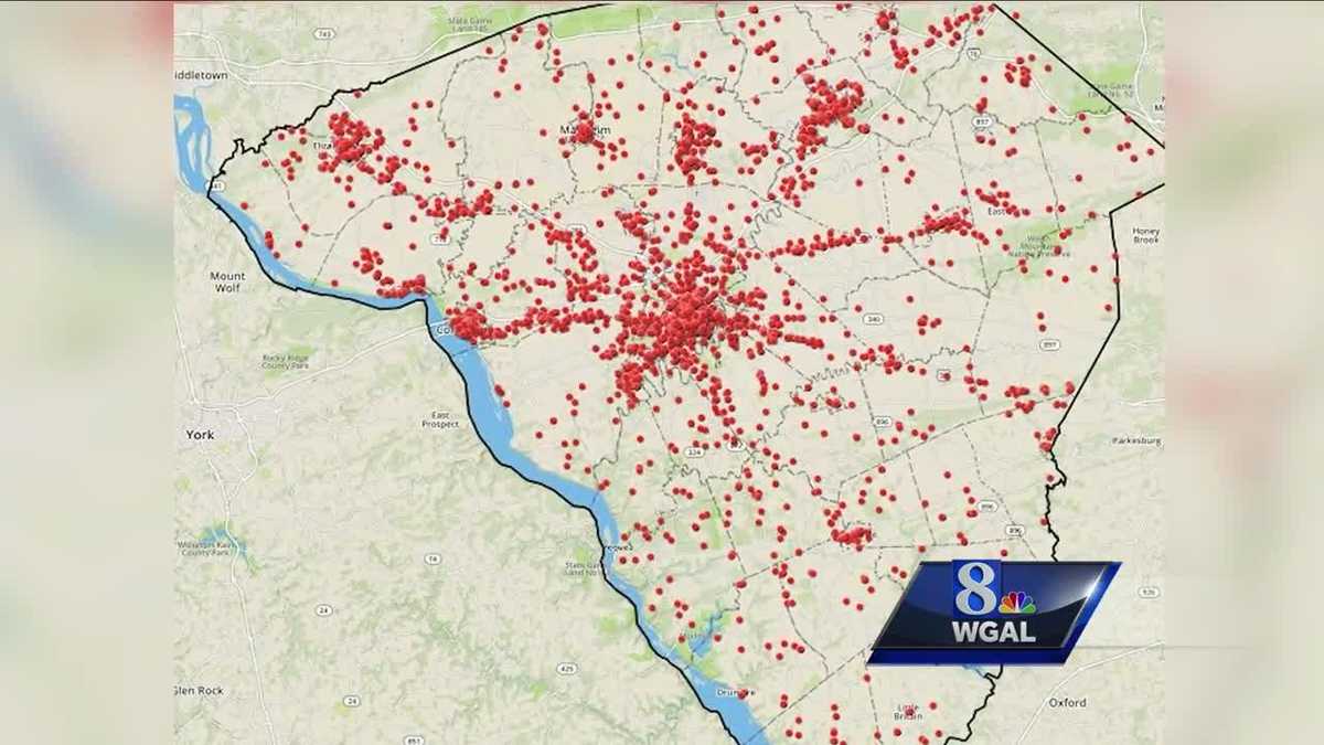 Map shows 500+ overdose reports in Lancaster County
