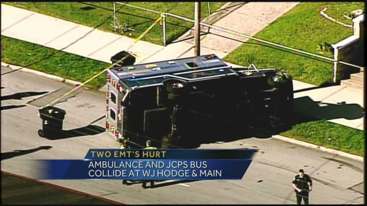 EMTs injured in ambulance crash with bus