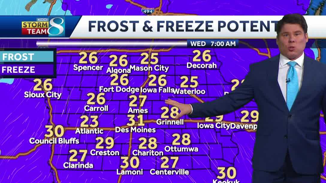 Iowa weather forecast: Cold mornings in Des Moines