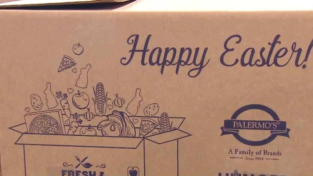 Volunteers prepare free Easter meals for needy families