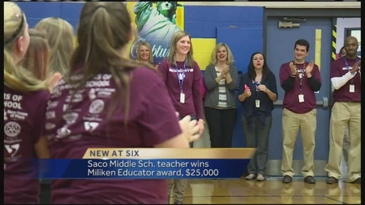 Saco middle school teachers wins prestigious Milken award