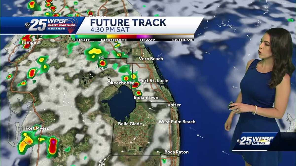Hot, humid conditions in Florida Saturday, isolated evening storms