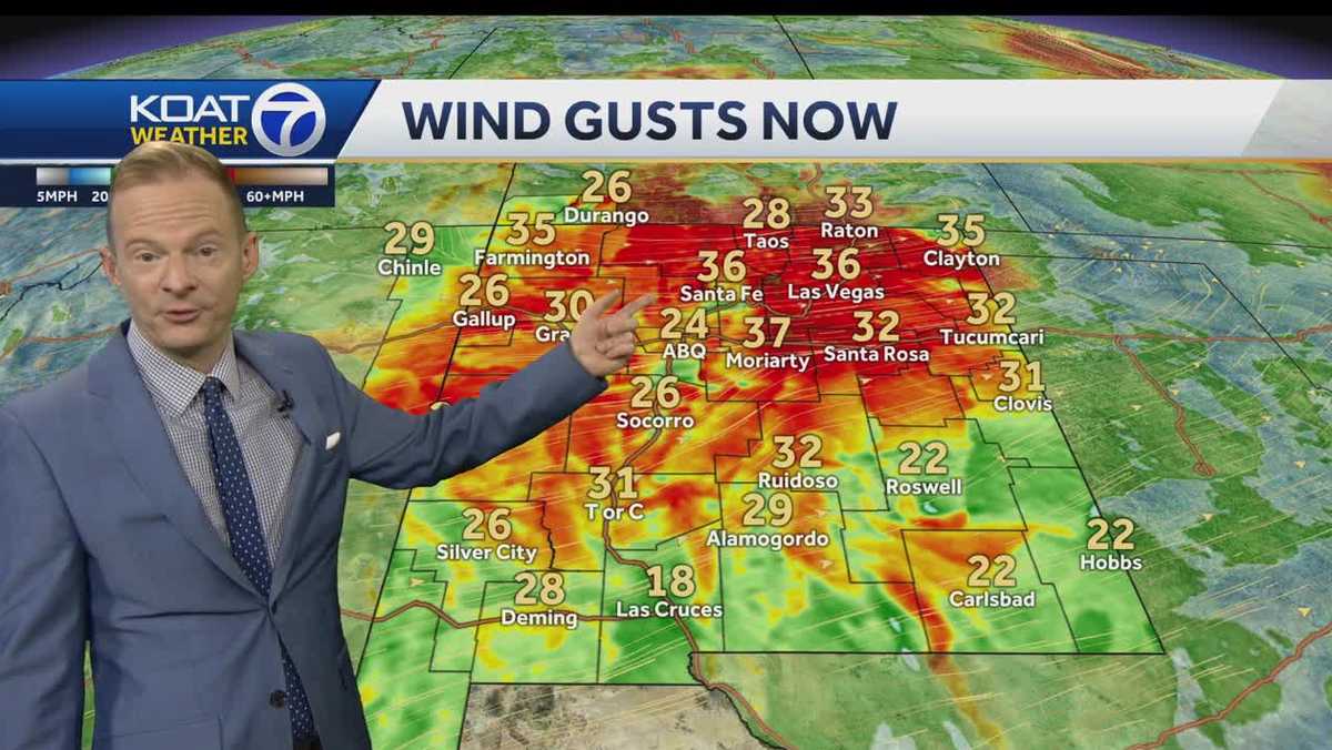 Mostly dry for New Mexico with gusty wind conditions