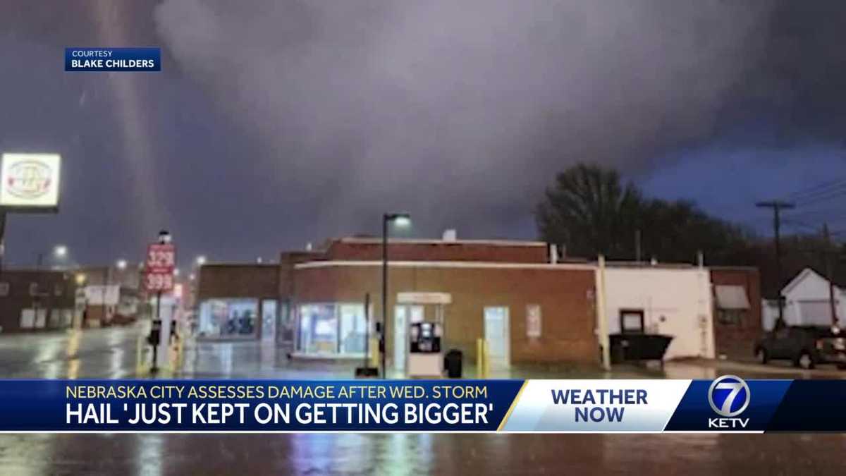 Nebraska city officials assess damage after Wednesday hail
