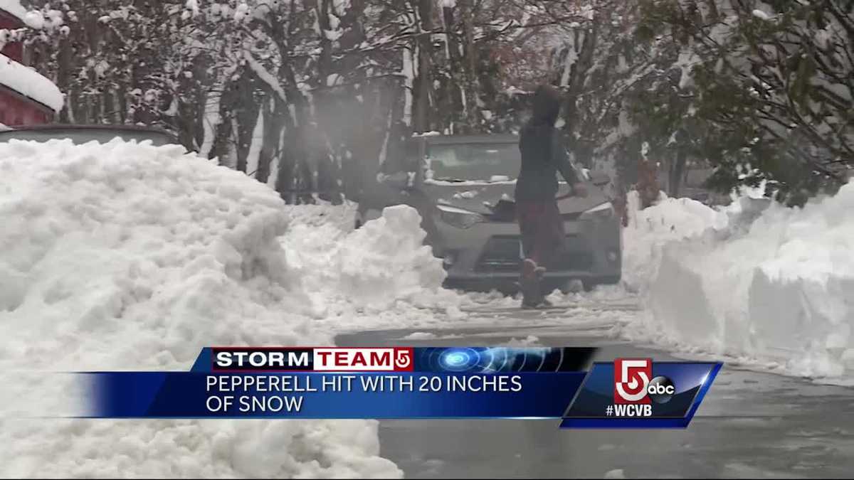 Pepperell hit with 20 inches of snow