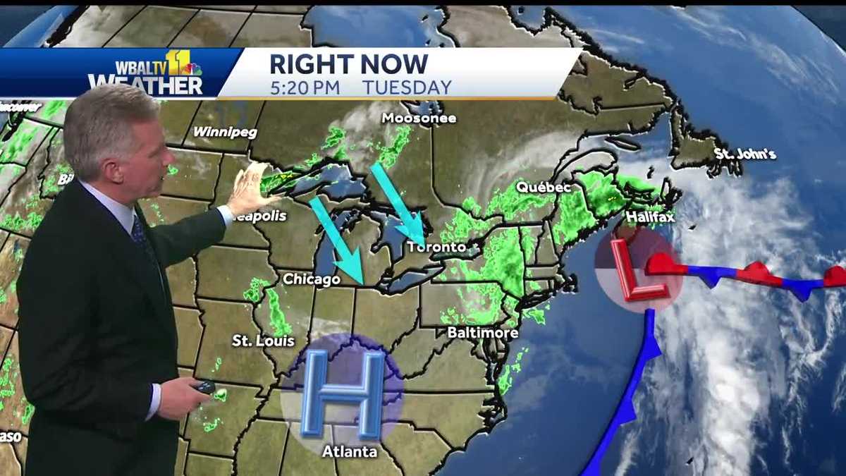 Rain moves out, mild Tuesday