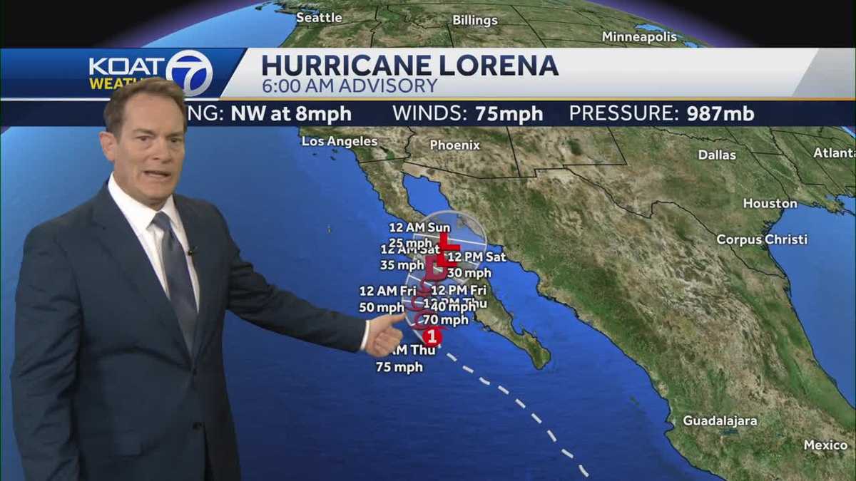 Hurricane Lorena weakens with risk of flash floods and mudslides