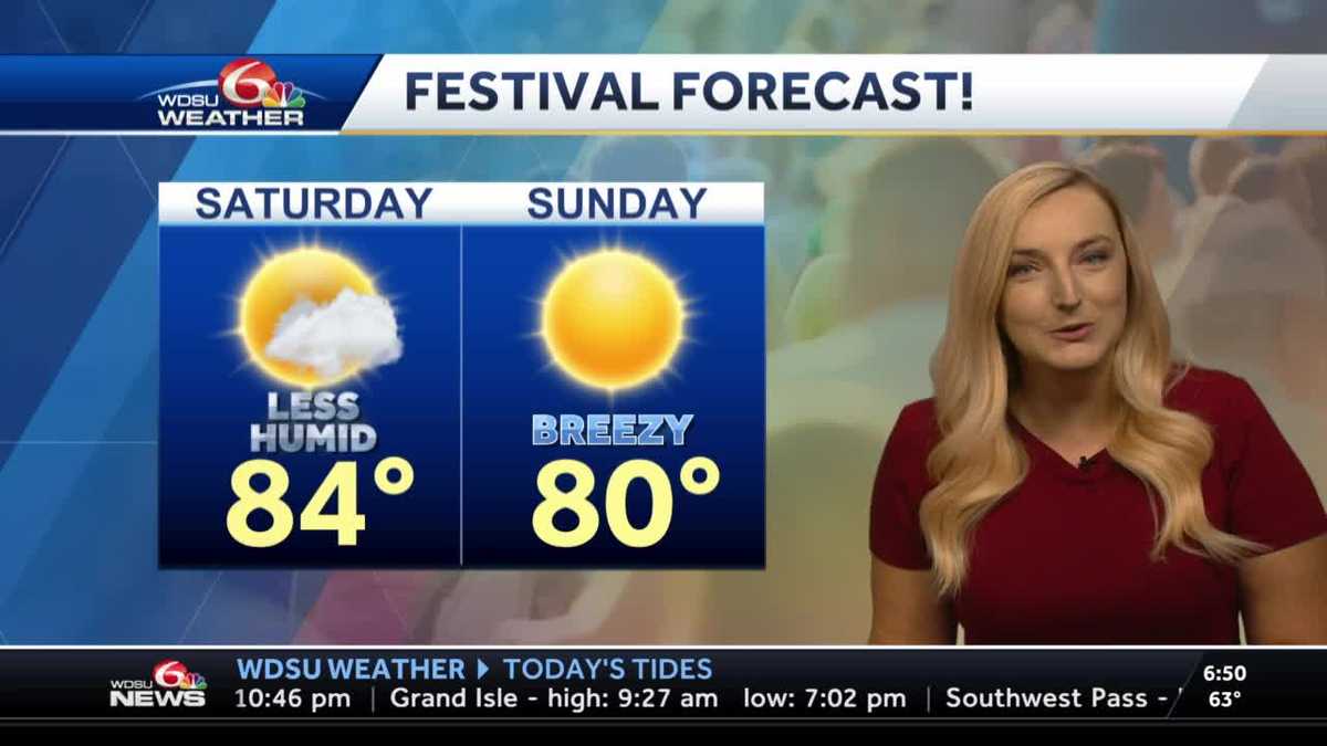 Cold front to make nice weekend weather