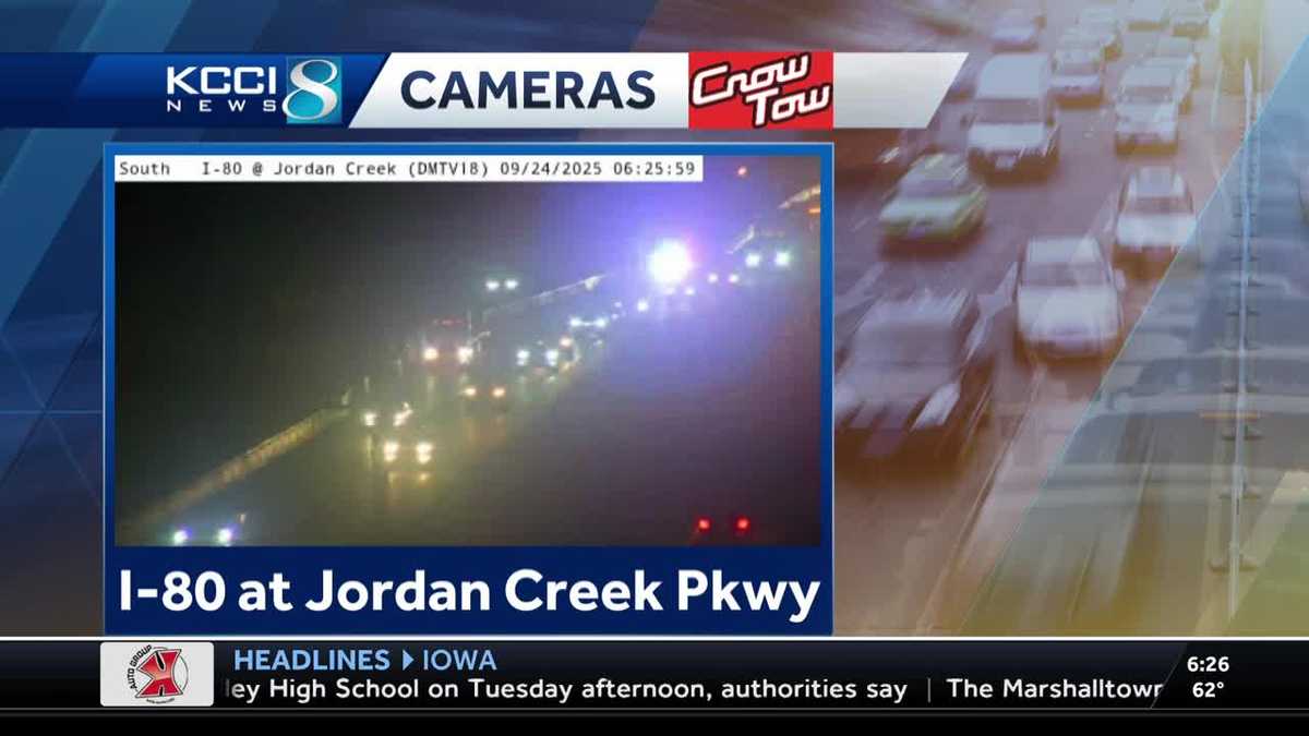 Des Moines traffic: I-80 crash slows inbound traffic