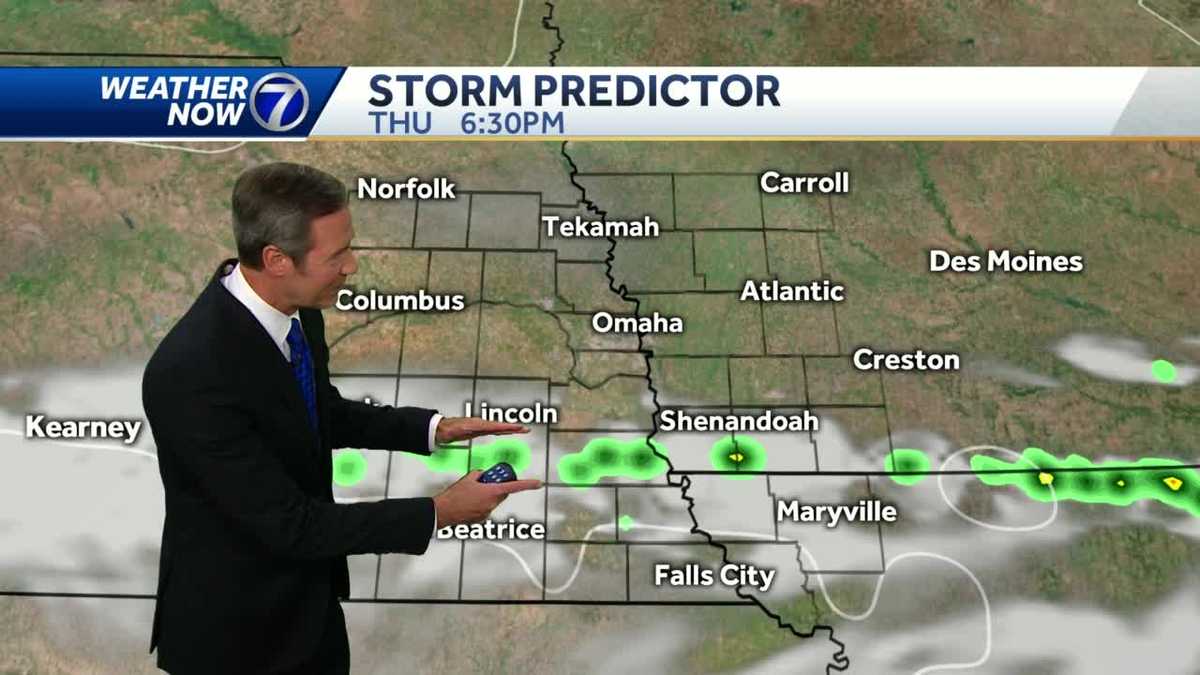 Evening storms south