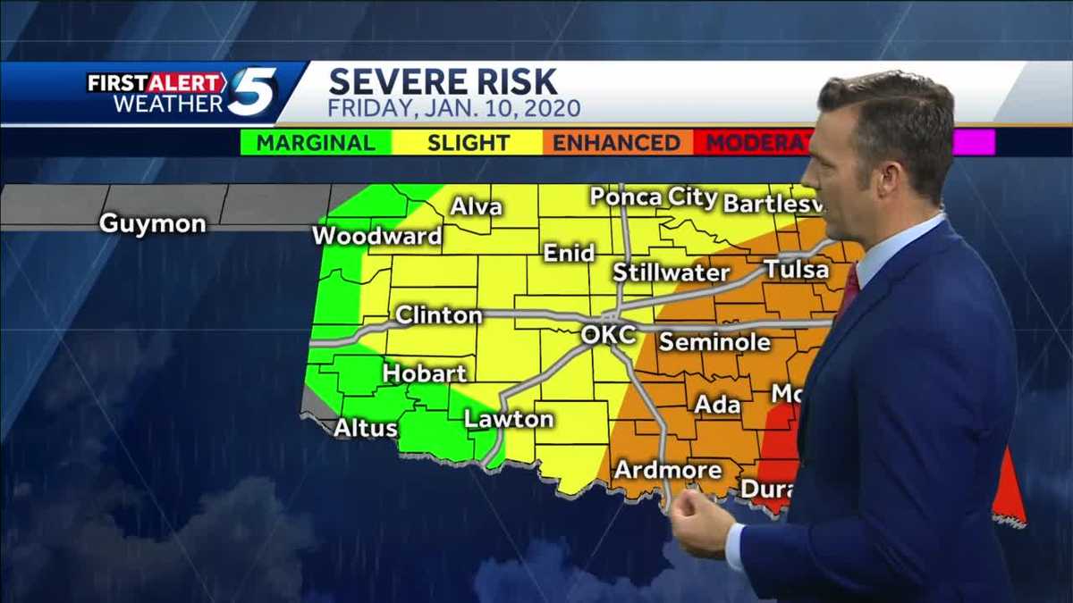 TIMELINE: Severe weather including tornado risk Friday, followed by ...