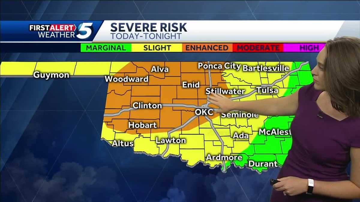 TIMELINE: Severe weather risk returns Tuesday to Oklahoma