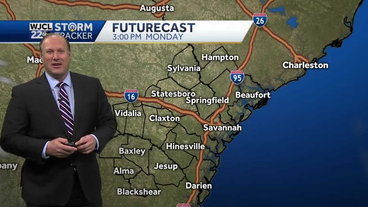 Sunday showers depart by Monday