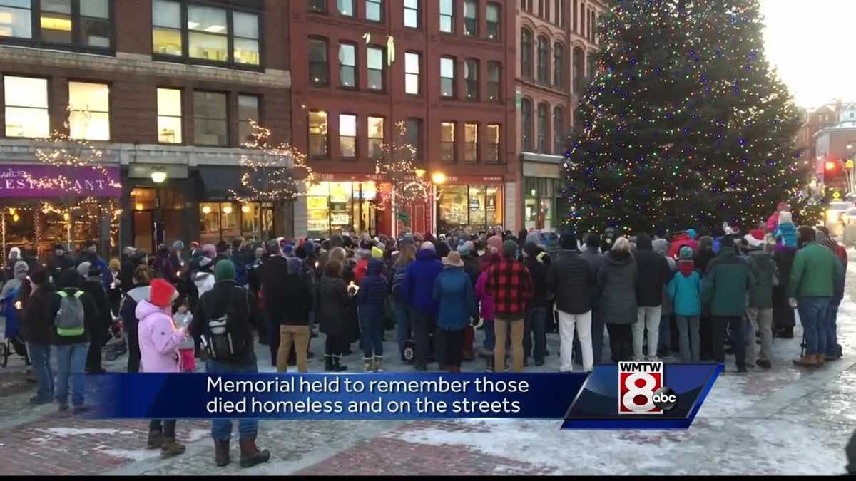 Dozens gather for homeless vigil in Portland
