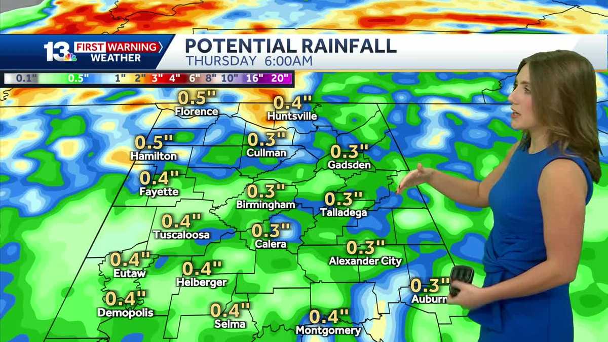 Alabama weather forecast: Showers possible next week