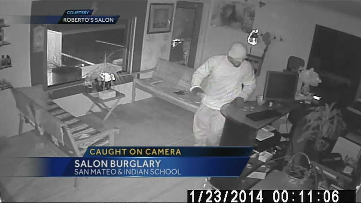 Salon break in caught on camera