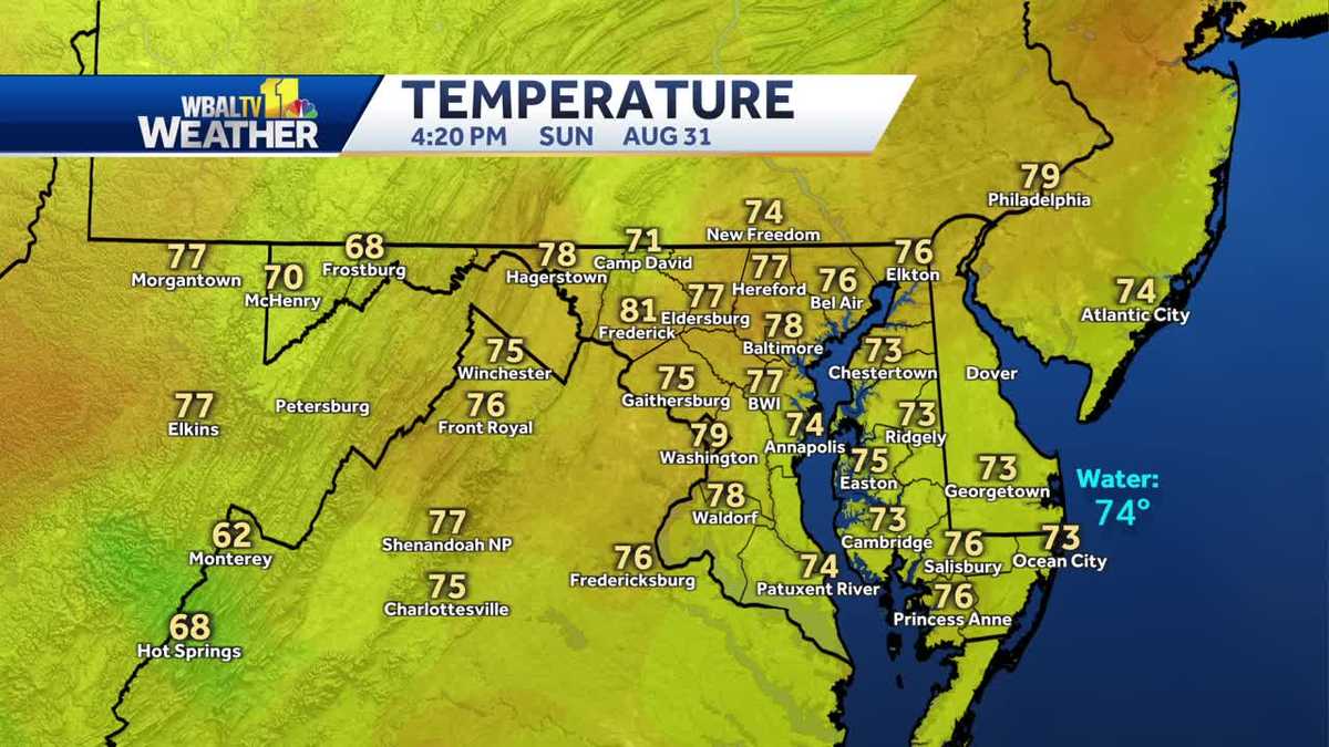 Maryland weather: Cool, crisp Monday night