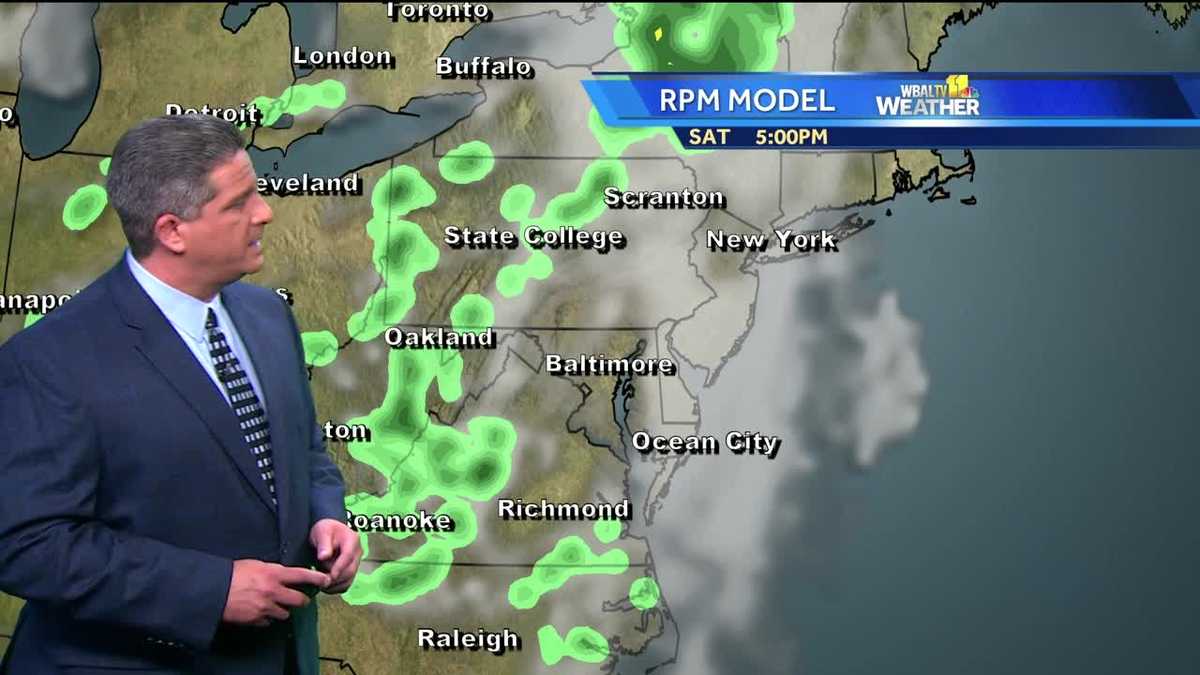 Tony shows storm chances for Easter weekend