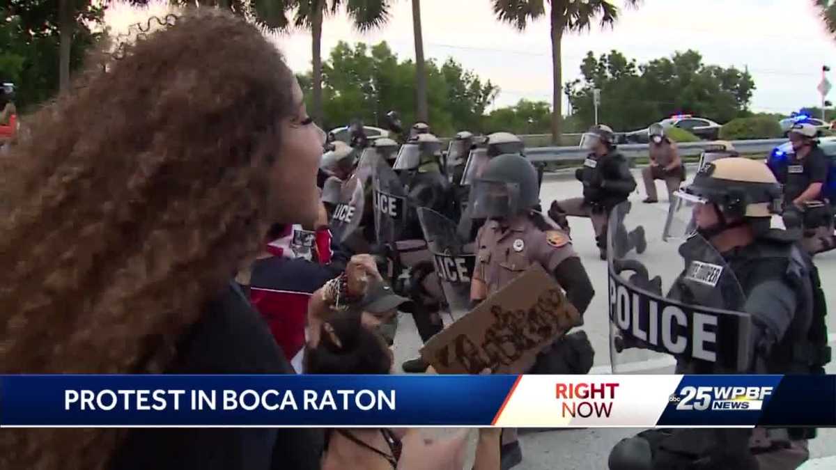 Peaceful protests continue through the evening in Boca Raton
