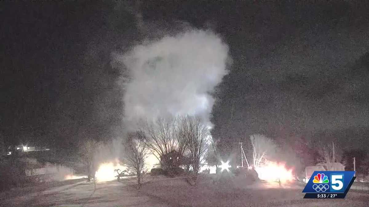 Multiple crews respond to house fire in Charlotte, Vermont