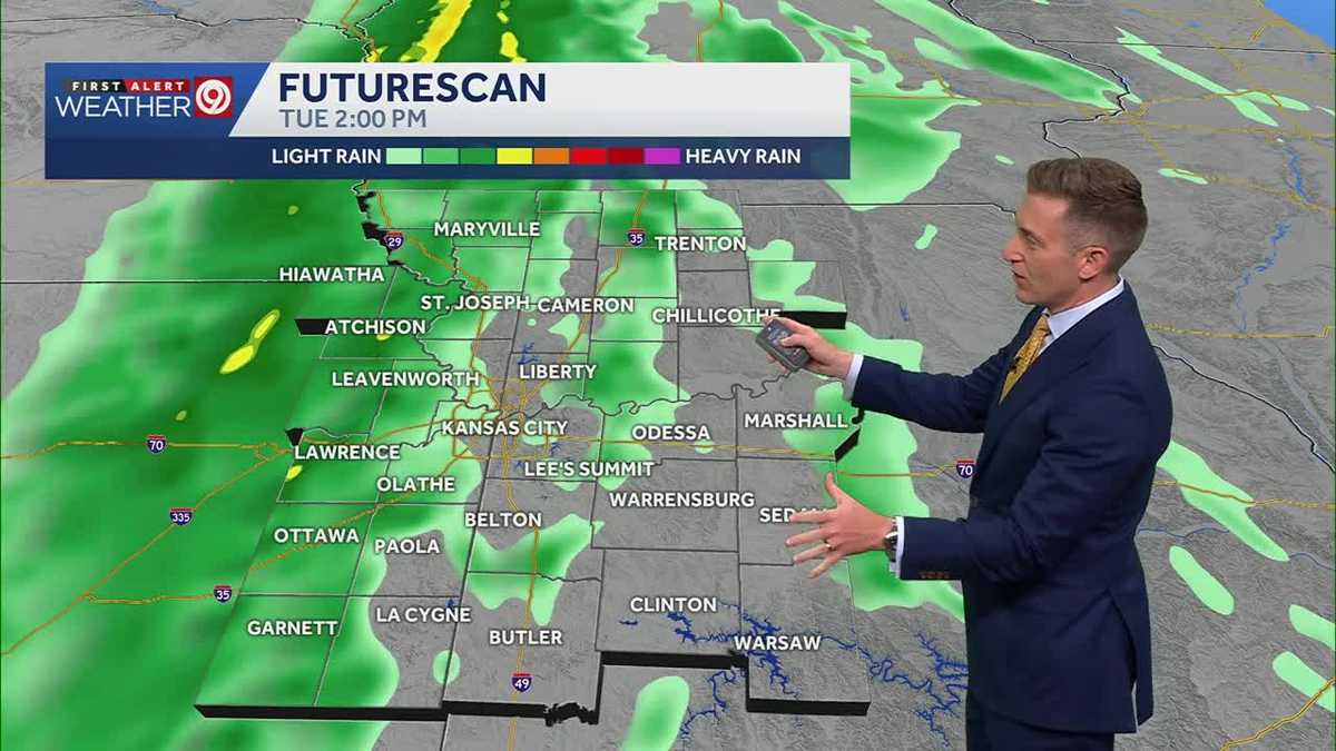 Kansas City Weather: Low clouds, drizzle and scattered showers