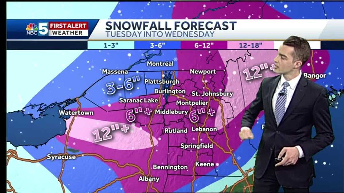 Video: Patchy light snow on Tuesday leads to heavier round Tuesday ...