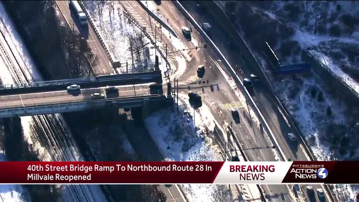 40th Street Bridge ramp to Route 28 reopens after water line break