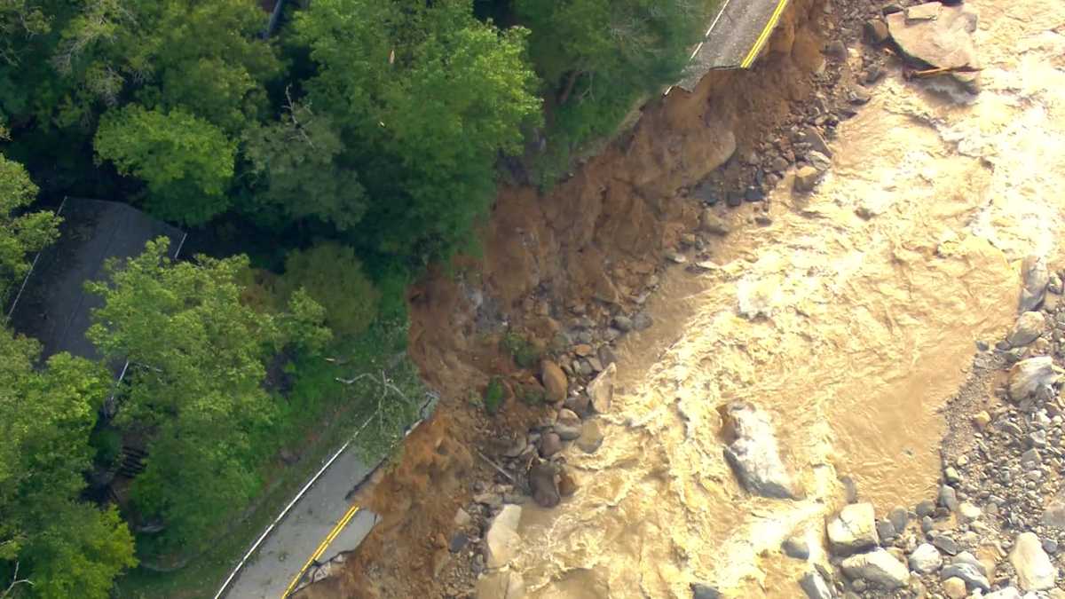 WATCH NOW: Aerials show damages in Chimney Rock following Helene