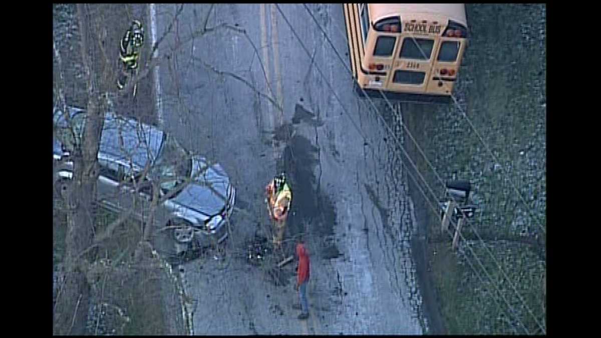 School bus, car involved in crash in Mount Pleasant