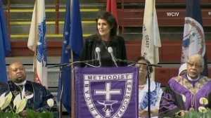 Gov. Haley speaks at Emanuel 9 service