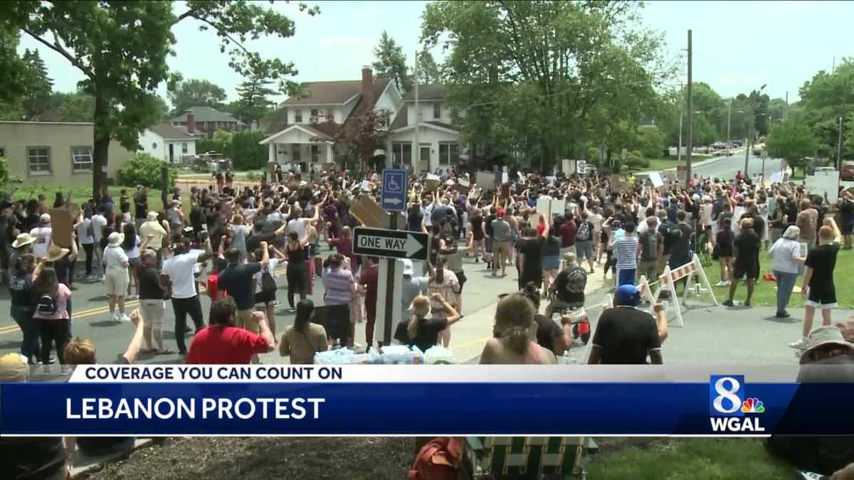 Large crowd attends George Floyd protest in Lebanon
