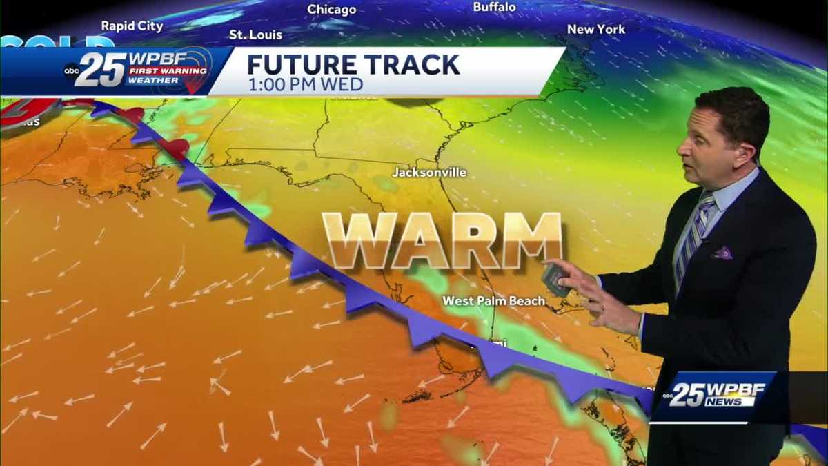 Weather warm and humid before cold front comes in